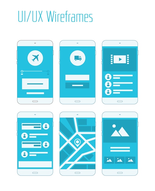 Sleek and Minimalist Mobile App Interface Wireframes | Jiffy Designs