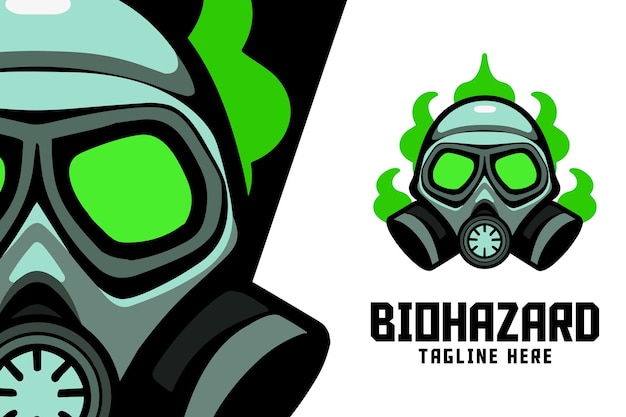 Striking Biohazard Symbol with Detailed Gas Mask Illustration | Jiffy ...