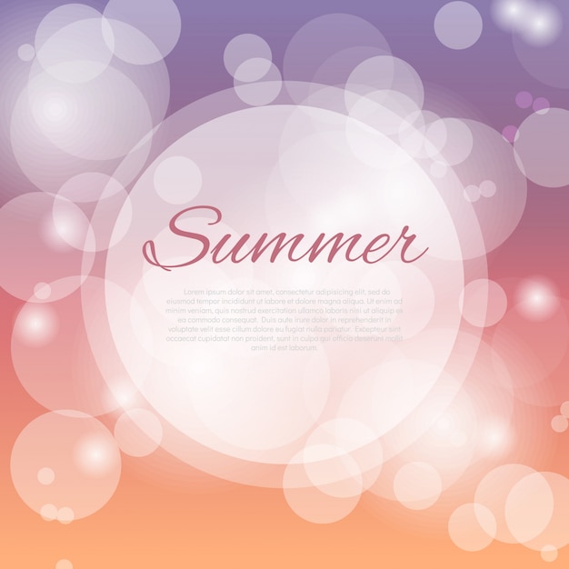 Vibrant Summer Bokeh Backdrop with Glowing Text | Jiffy Designs