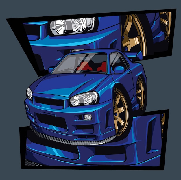 Sleek Blue Subaru Skyline GT-R with Powerful Turbo Engine | Jiffy Designs