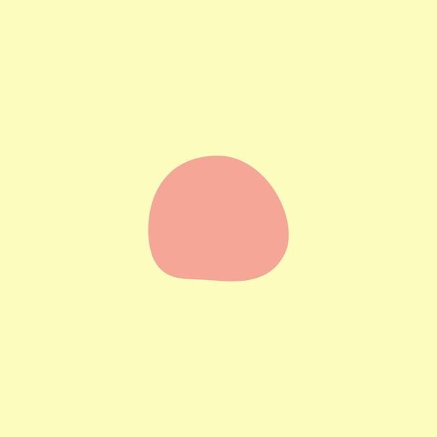 Soft Pink Blob on Pale Yellow Background | Jiffy Designs