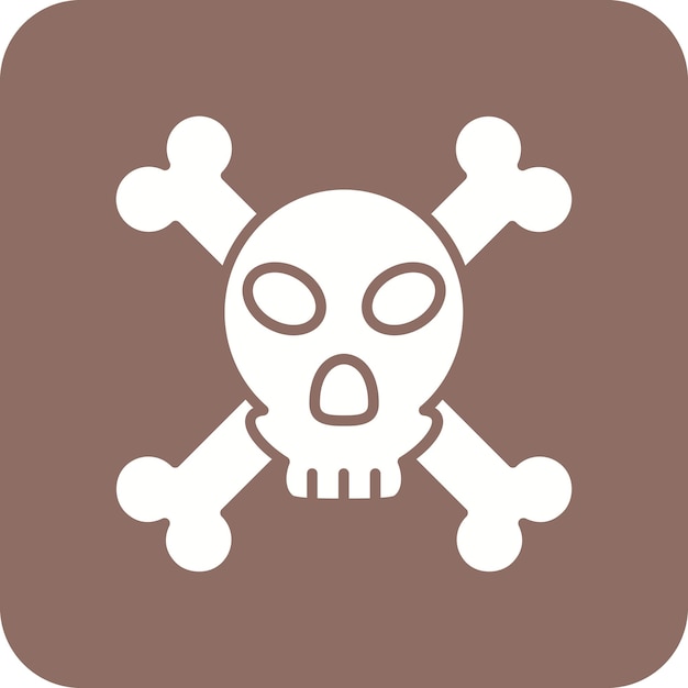 Iconic Skull and Crossbones Symbol on Brown Background | Jiffy Designs
