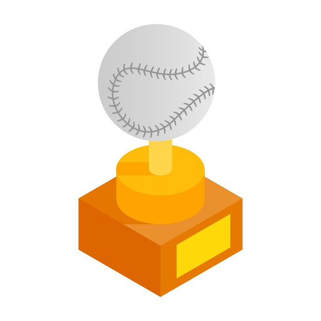 Iconic Baseball Resting on Vibrant Orange Trophy | Jiffy Designs