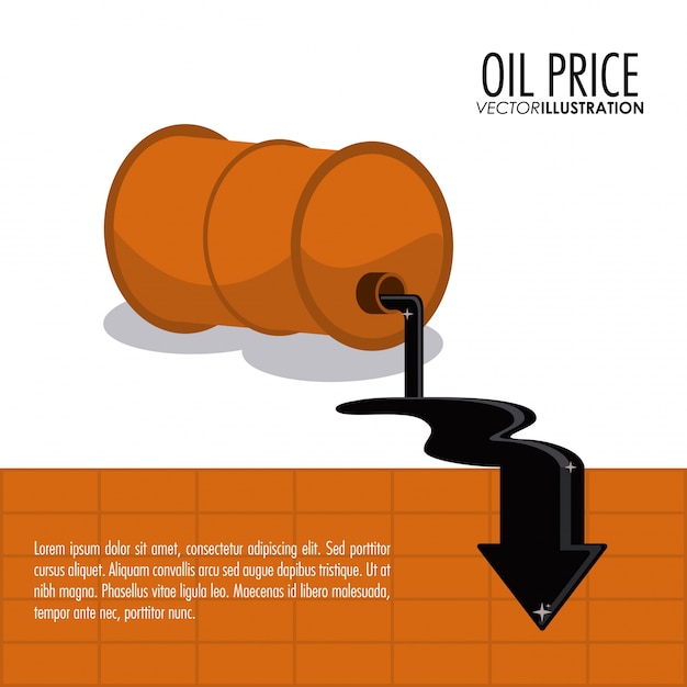 Oil Barrel Spilling Graphic Illustration with Text Overlay | Jiffy Designs