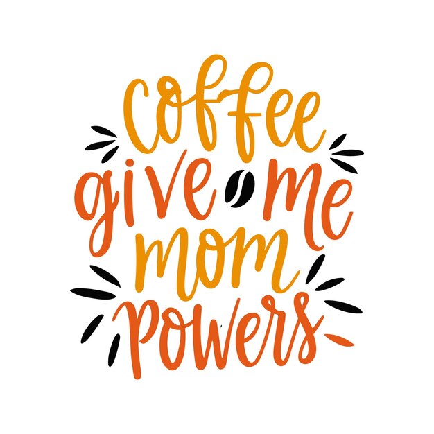 Vibrant Coffee-Inspired Lettering with Energetic Powers | Jiffy Designs