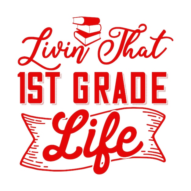 Vibrant Lettering Celebrating the 1st Grade Lifestyle | Jiffy Designs