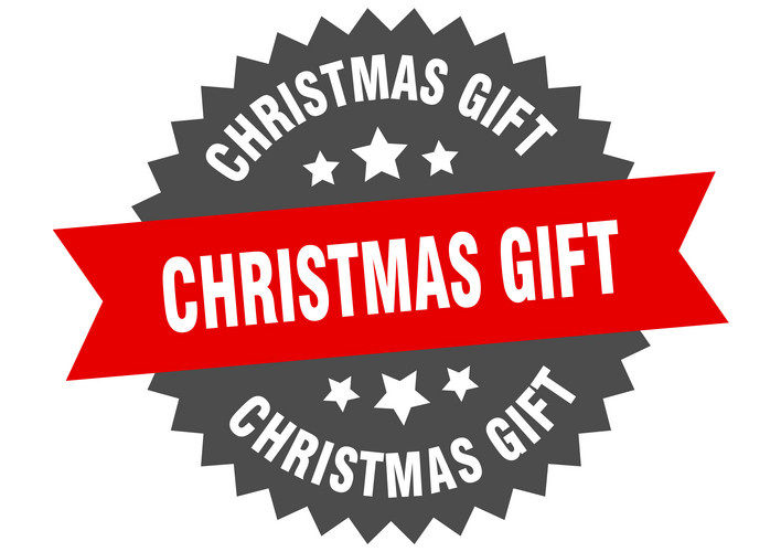 Christmas Gift Sign. Christmas Gift Circular Band Label. Round ...