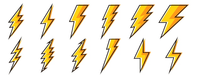Thunderbolt Iconography: A Dynamic Collection of Lightning Bolt Symbols ...