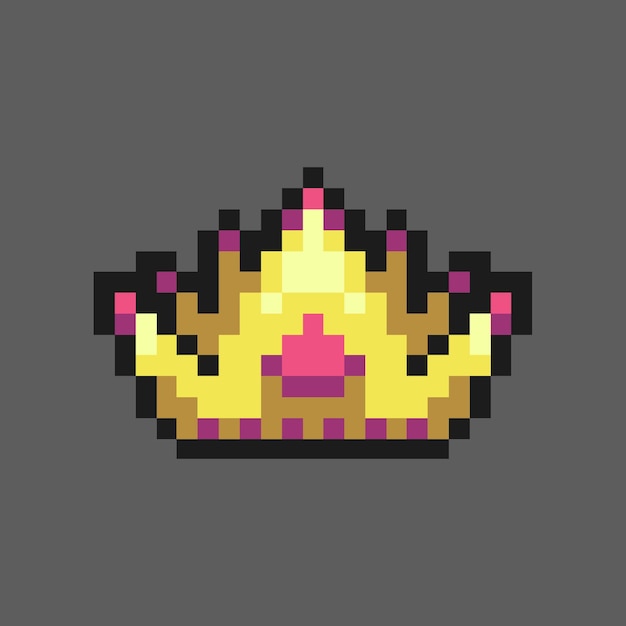 Vibrant Pixel Crown: A Regal Digital Masterpiece | Jiffy Designs