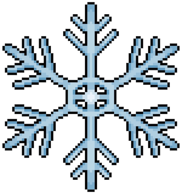 Captivating Crystalline Snowflake: A Pixel Art Masterpiece | Jiffy Designs