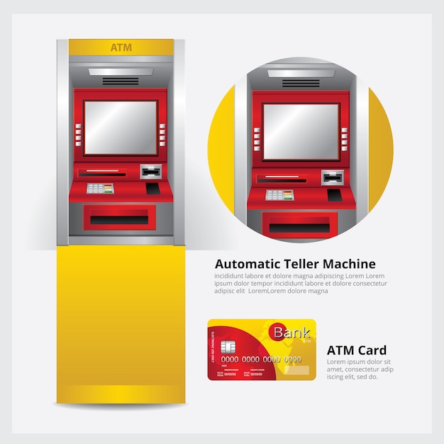 Vibrant Red ATM Machines with Card Reader and Display | Jiffy Designs