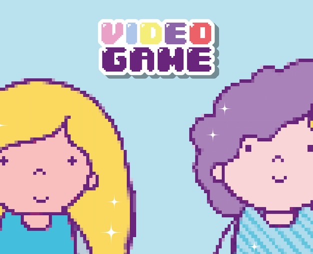 Playful Pixel Art Duo: Exploring the Joy of Video Games | Jiffy Designs
