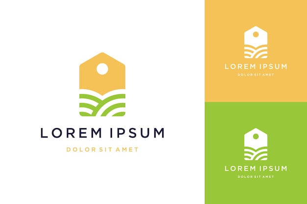 Vibrant Hexagon Farm Logo with Lush Green Fields | Jiffy Designs