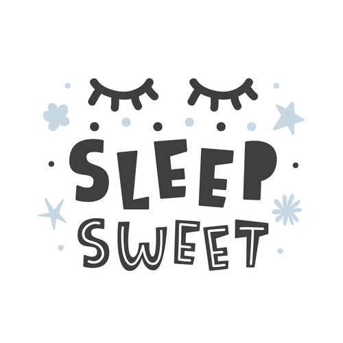 Sleep Sweet. Scandinavian Style Childish Poster With Hand Drawn Letters ...