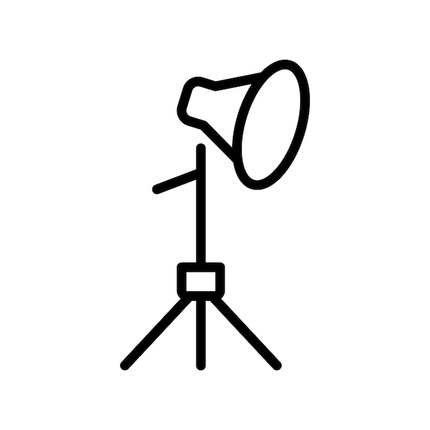 Minimalist Megaphone Icon on Tripod Stand | Jiffy Designs
