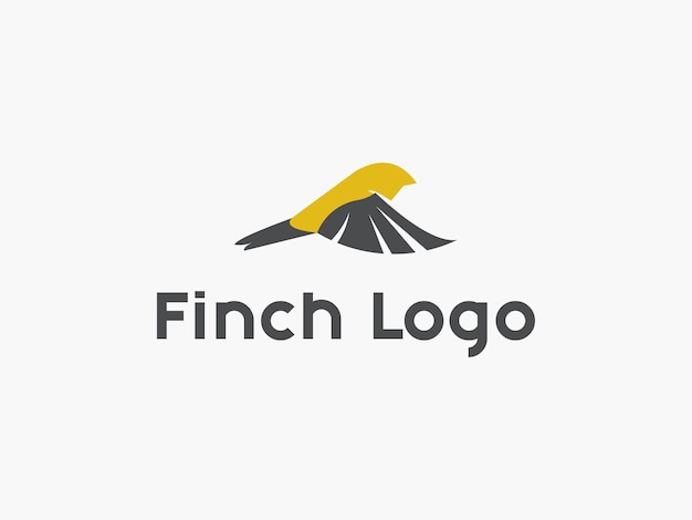 Elegant Finch Bird Silhouette with Vibrant Mountain Backdrop | Jiffy ...