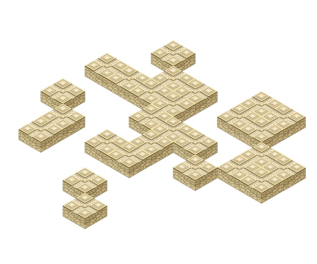 Modular Geometric Shapes in Earthy Tones: Versatile Design Elements ...