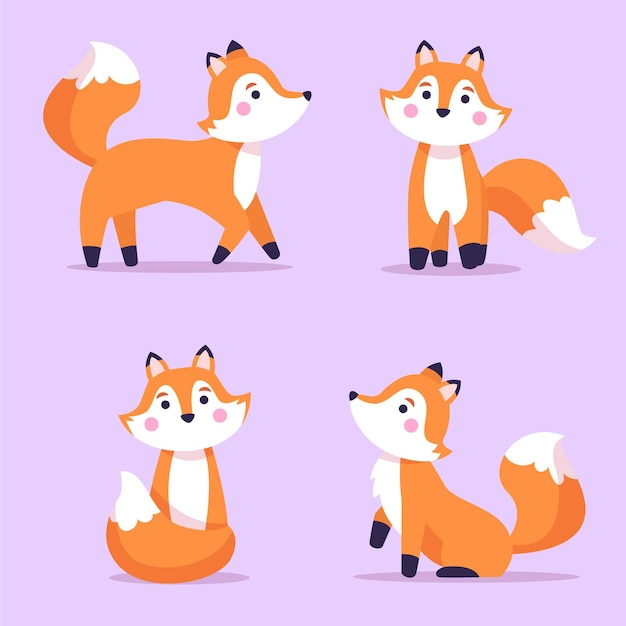 Charming Collection of Playful Fox Illustrations | Jiffy Designs