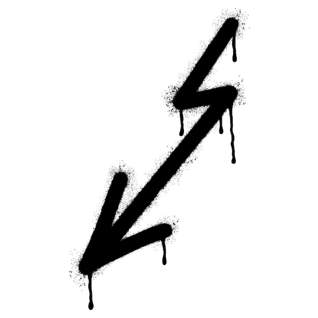 Bold Graffiti Arrow Dripping in Black Paint | Jiffy Designs