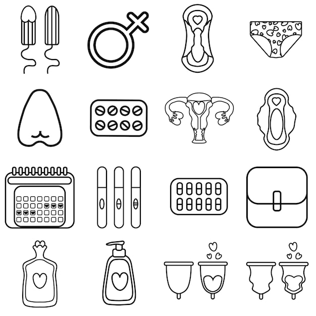 Diverse Reproductive Health and Wellness Icons Collection | Jiffy Designs