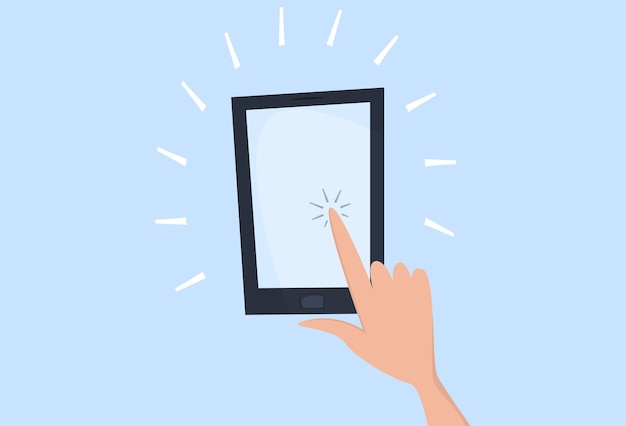 Finger Tapping on Illuminated Digital Tablet Screen | Jiffy Designs