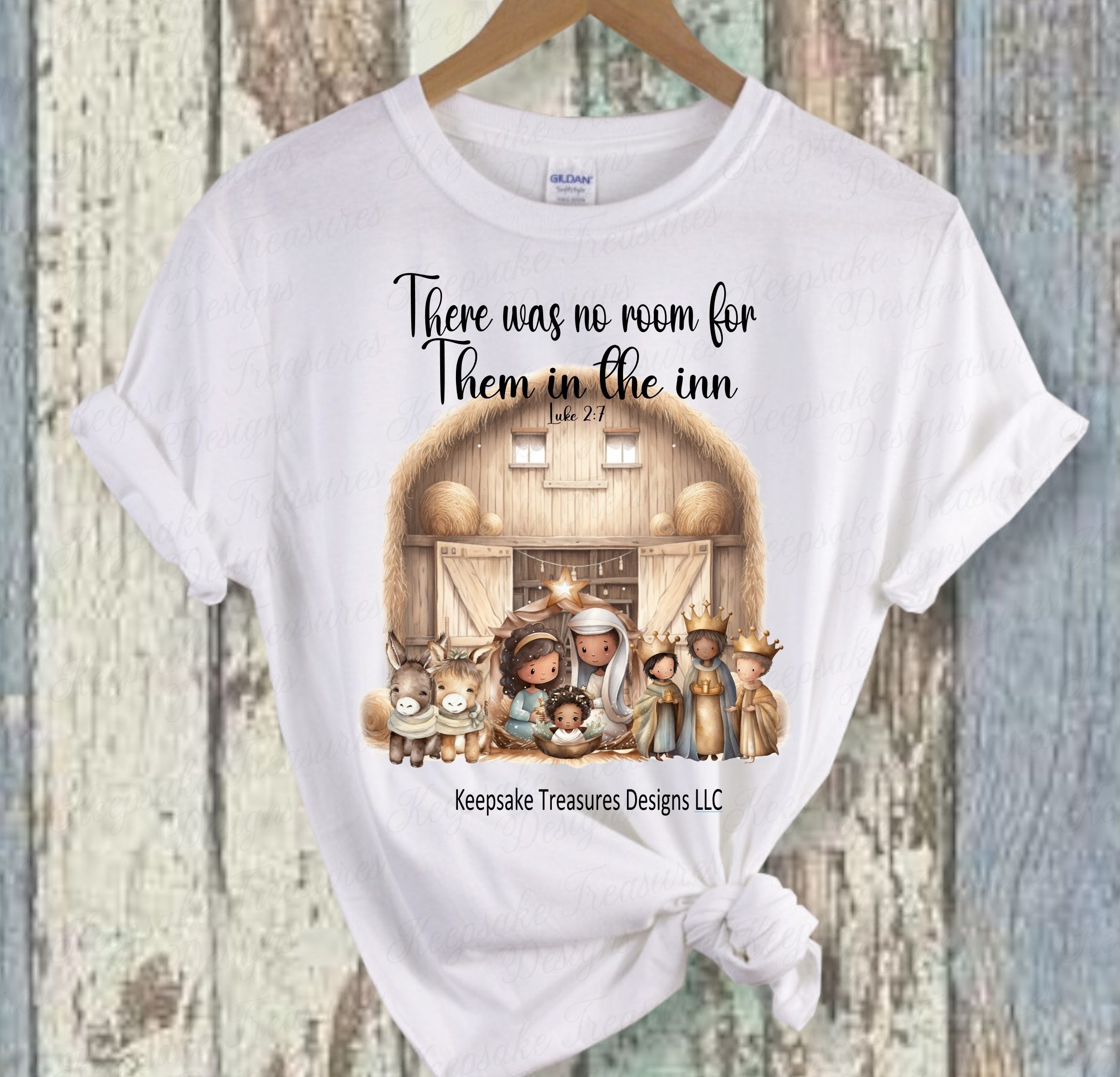 'There Was No Room for Them in the Inn' Illustrated in Charming Rustic ...