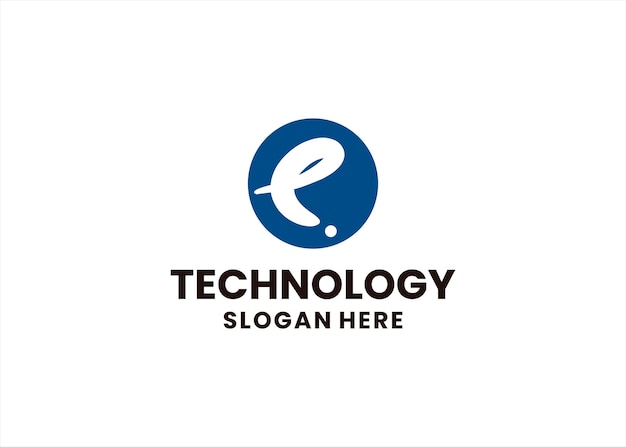 Minimalist Blue Letter 'e' Tech Company Logo Design | Jiffy Designs