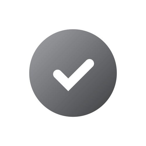 Tick Sign Gray Element. Silver Checkmark Icon Isolated On White ...