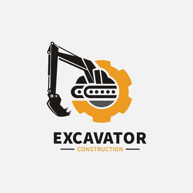 Powerful Excavator Symbol for Construction Industry | Jiffy Designs