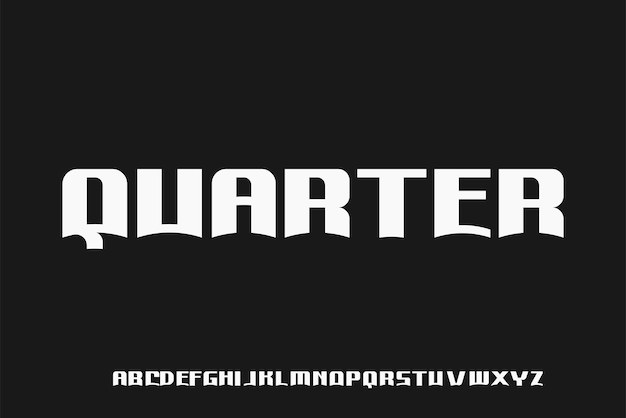 Striking Monochrome Quarter Font Design | Jiffy Designs