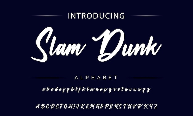 Stylized Slam Dunk Alphabet in Retro-Inspired Lettering | Jiffy Designs