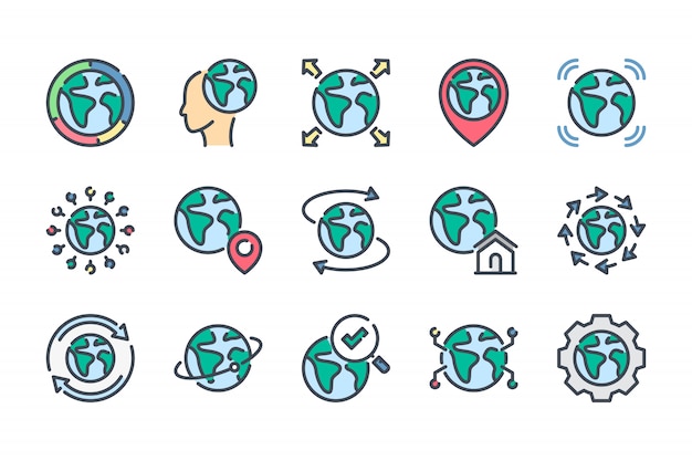 Colorful Global Connectivity Symbols: Diverse World Interactions ...
