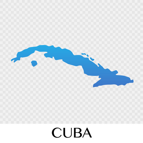 Cuba Map In North America Continent Illustration Design | Jiffy Designs