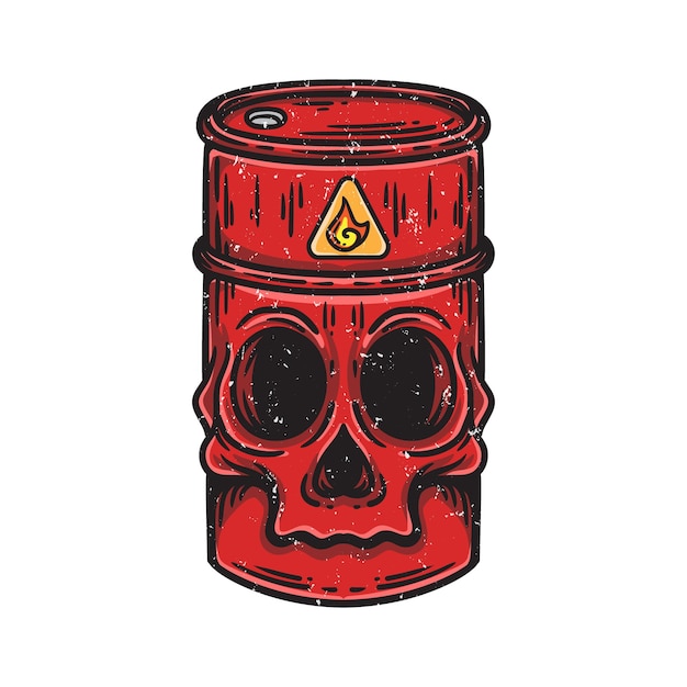 Menacing Skull-Shaped Hazardous Waste Barrel | Jiffy Designs