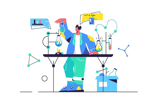 Vibrant Scientist Conducting Experiments in a Modern Lab | Jiffy Designs