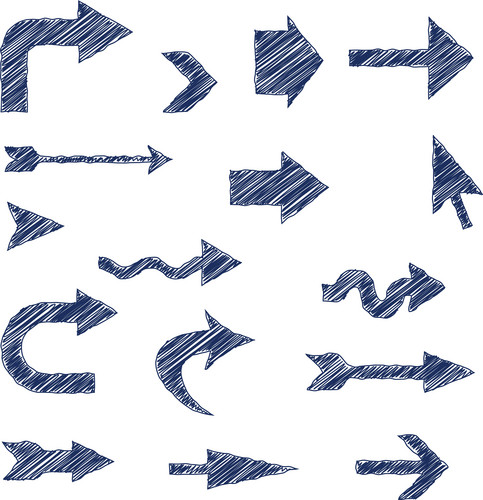 A Set Of 16 Different Scribble Arrows | Jiffy Designs