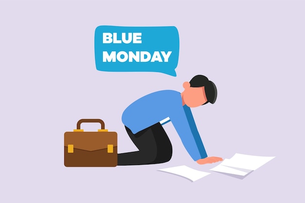 Stressed Professional Facing 'Blue Monday' on the Job | Jiffy Designs