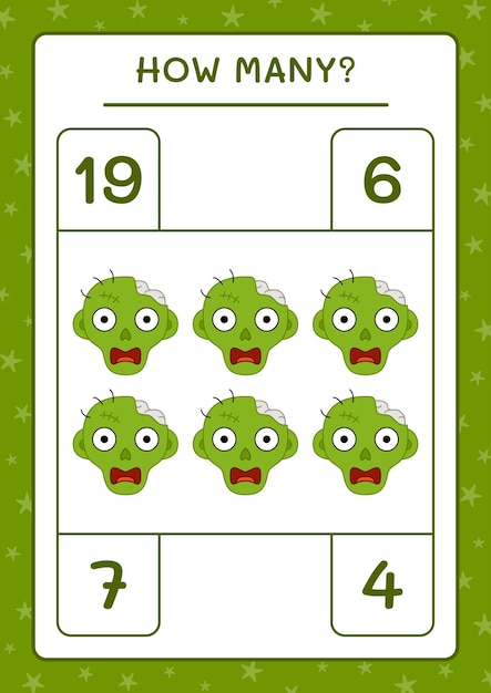 Counting Cute Alien Faces on a Green Starry Background | Jiffy Designs