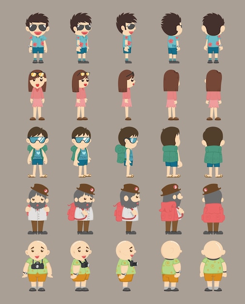 Diverse Collection of Stylized Character Designs for Versatile ...