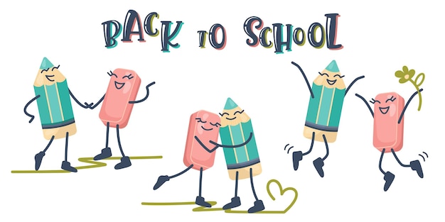 Cheerful Pencils and Crayons Celebrate Back to School | Jiffy Designs