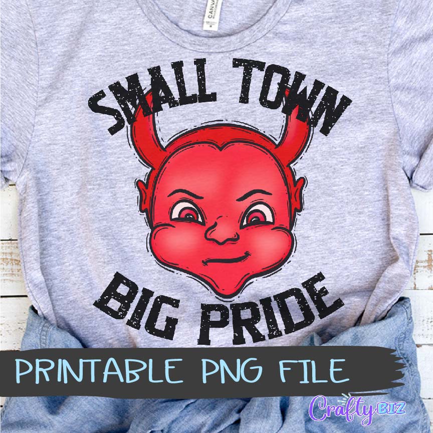 small town big pride red devils | Jiffy Designs