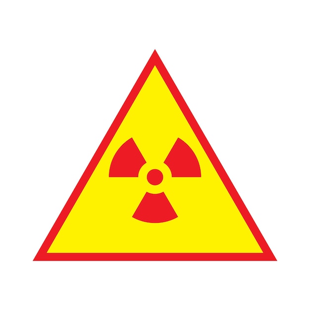 Iconic Radioactive Warning Symbol in Bold Colors | Jiffy Designs