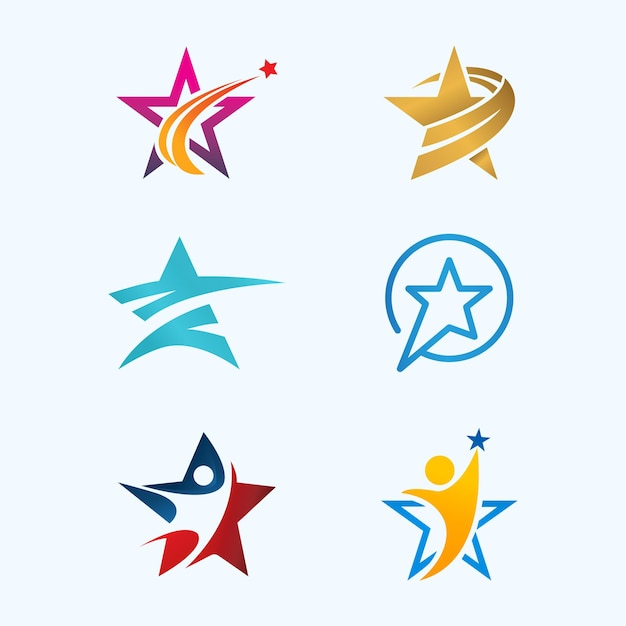 Vibrant and Playful Star Symbols in Various Designs | Jiffy Designs