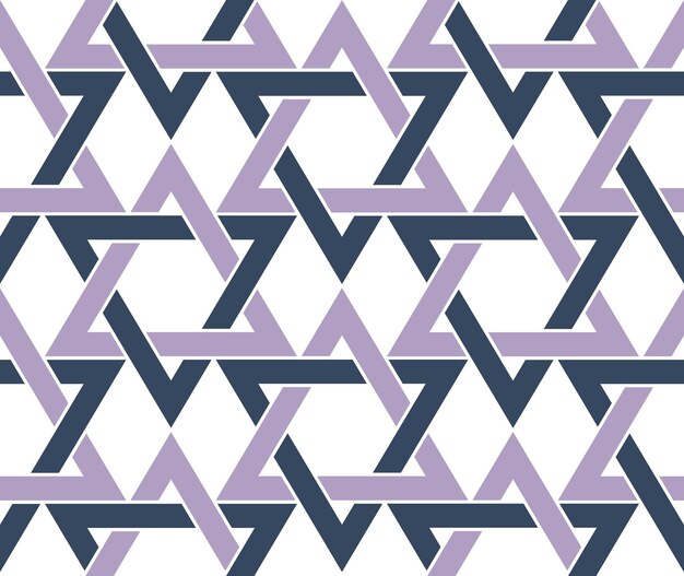 Interlocking Geometric Triangles in Soft Lavender and Navy | Jiffy Designs