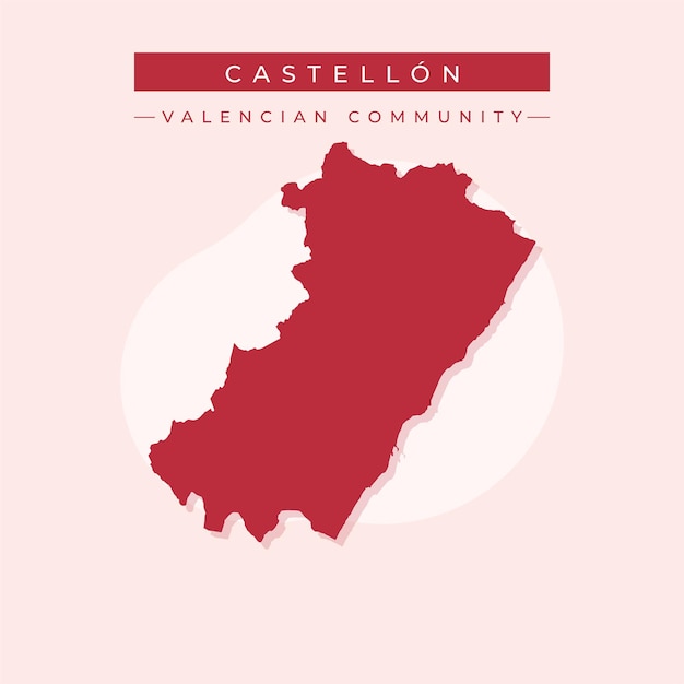 Vibrant Map of the Castellon Valencian Community | Jiffy Designs