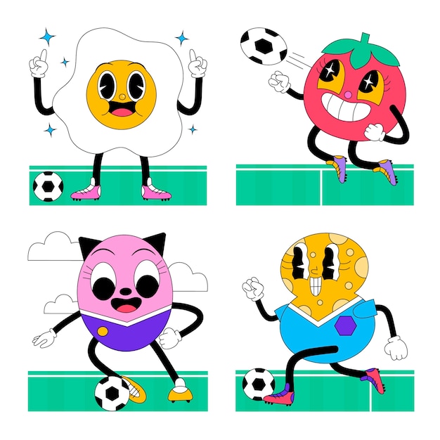 Vibrant Soccer-Themed Characters Celebrating the Game | Jiffy Designs