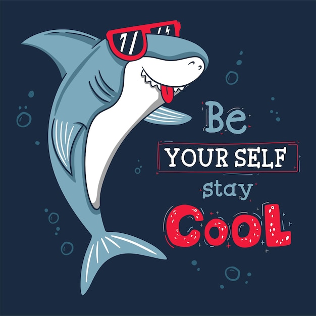 Confident Shark Encourages You to Stay Cool | Jiffy Designs