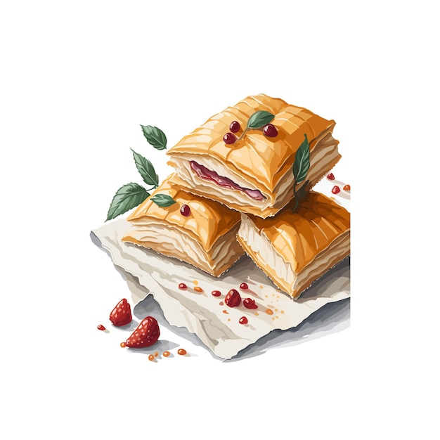 Delectable Puff Pastry Squares with Vibrant Fruit Fillings | Jiffy Designs