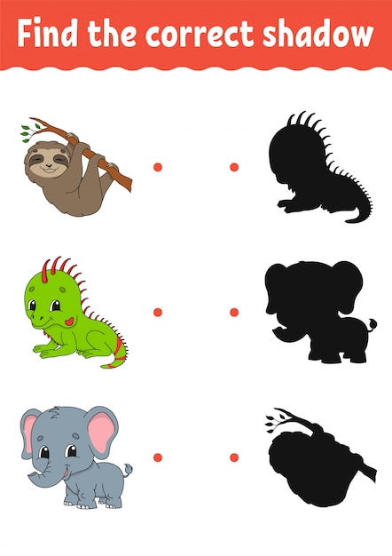 Adorable Animal Silhouettes: Match the Correct Shadows | Jiffy Designs