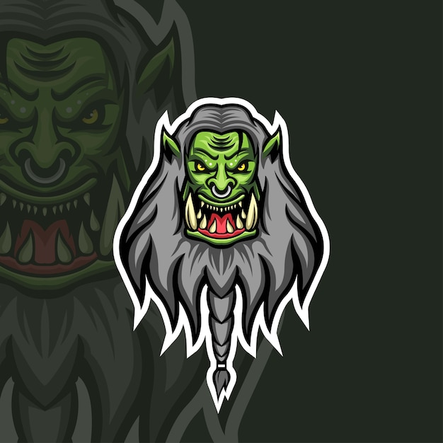 Ferocious Green Goblin with Snarling Expression and Fiery Mane | Jiffy ...